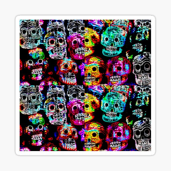 "Calaveritas" Sticker for Sale by NeverNanashi | Redbubble