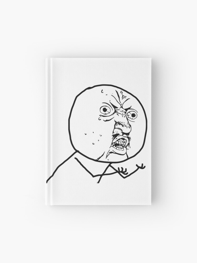 Y U No Meme Face ABAKUHAUS Humor Duvet Cover Set, Hipster Mascot Meme,