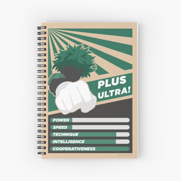 "izuku midoriya (deku) - boku no hero academia" Spiral Notebook by swts ...
