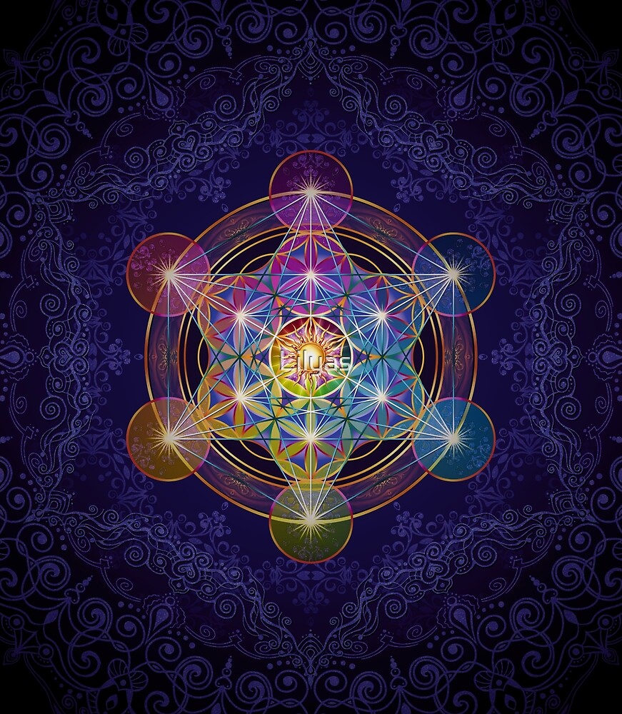 "Metatron's Cube Merkabah" by Lilyas | Redbubble