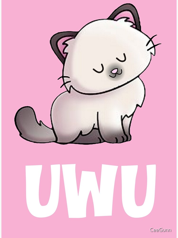 "uWu Kawaii Kitty" Poster for Sale by CeeGunn | Redbubble
