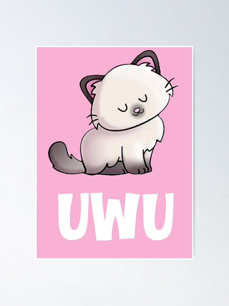 "uWu Kawaii Kitty" Poster for Sale by CeeGunn | Redbubble