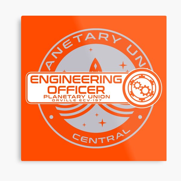 Lámina metálica «Oficial de Ingeniería de la Unión Planetaria ...