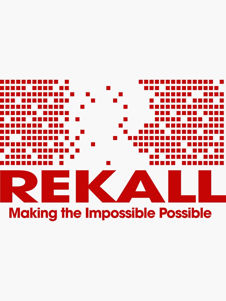 "Rekall - Inspired by Total Recall" Sticker by WonkyRobot | Redbubble