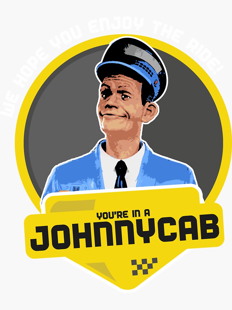 "Johnny Cab - Inspired by Total Recall" Sticker by WonkyRobot | Redbubble