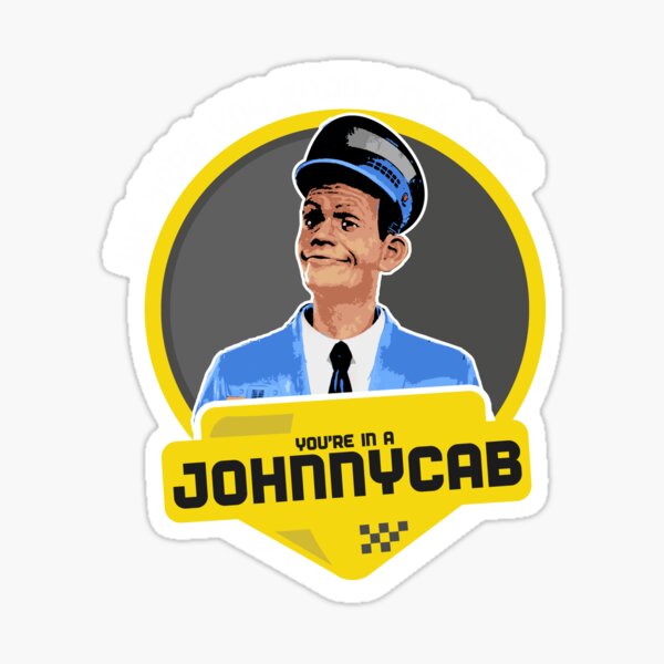 "Johnny Cab - Inspired by Total Recall" Sticker by WonkyRobot | Redbubble