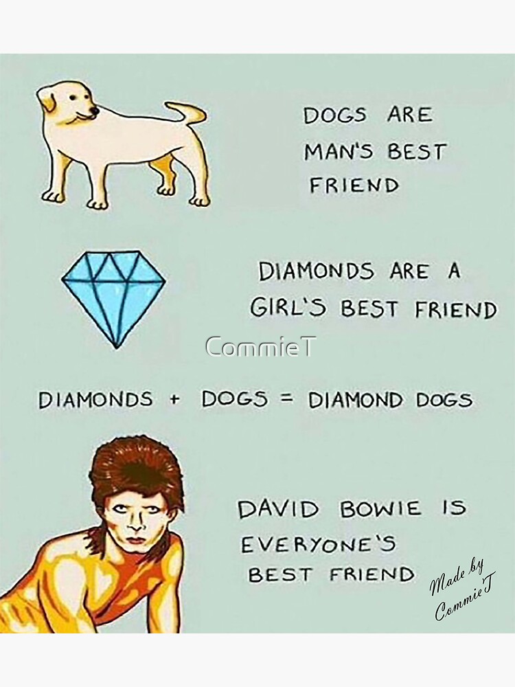 "Diamond Dogs" Sticker for Sale by CommieT | Redbubble