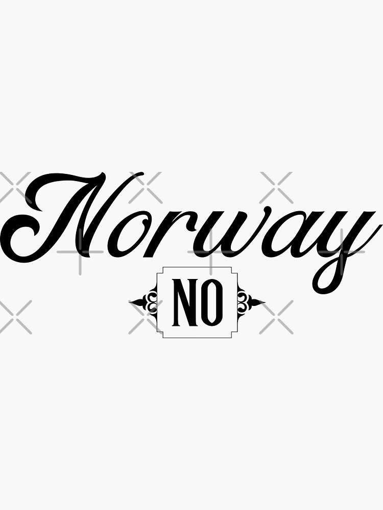 Norway Country Code NO Norge Noreg Sticker For Sale By Celticana norway-country-code-no-norge-noreg-sticker-for-sale-by-celticana