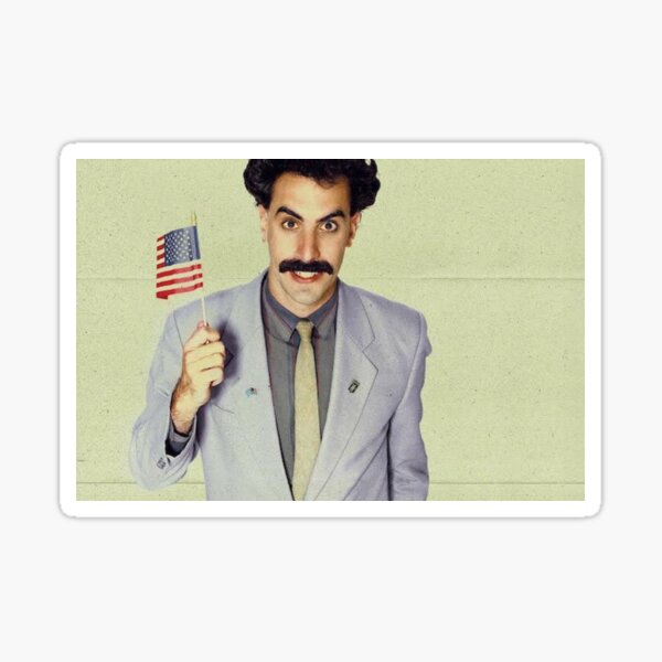 "Borat" Sticker for Sale by guetemala | Redbubble