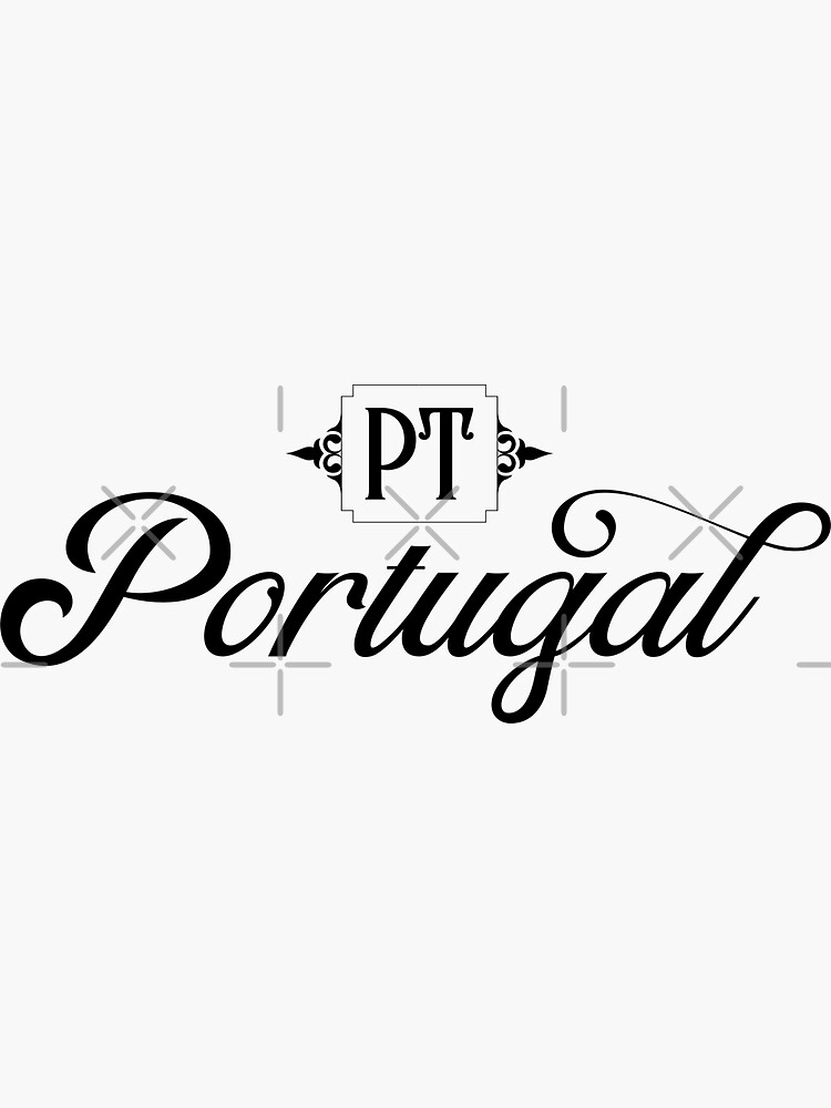 "Portugal Country Code, PT, República Portuguesa " Sticker for Sale by ...
