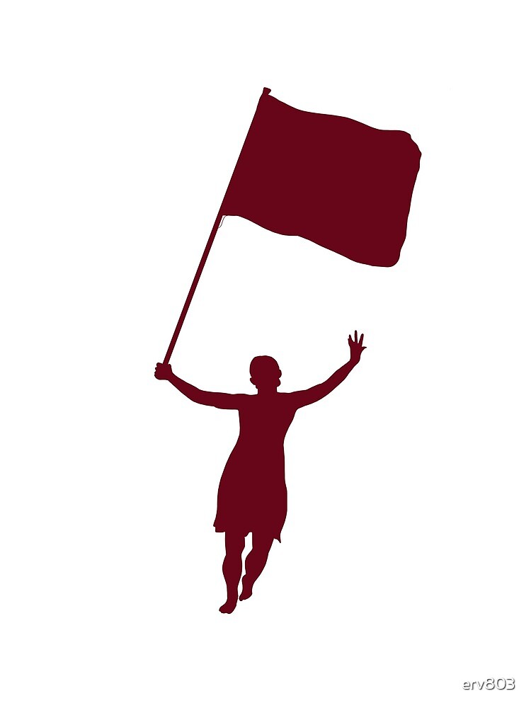 "Maroon Color Guard Flag Silhouette" by erv803 | Redbubble