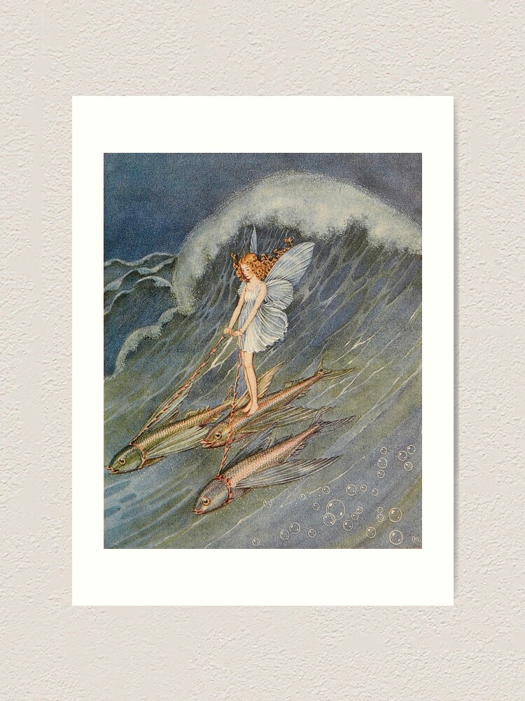 "Fairy Riding Fish - Ida Rentoul Outhwaite" Art Print by ...