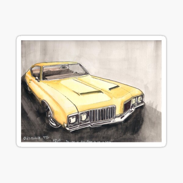 "Oldsmobile 442" Sticker by Astro-Fox | Redbubble