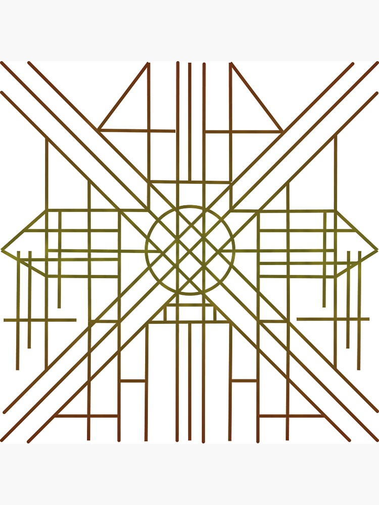 "Art Deco Cross " Sticker for Sale by Dator | Redbubble