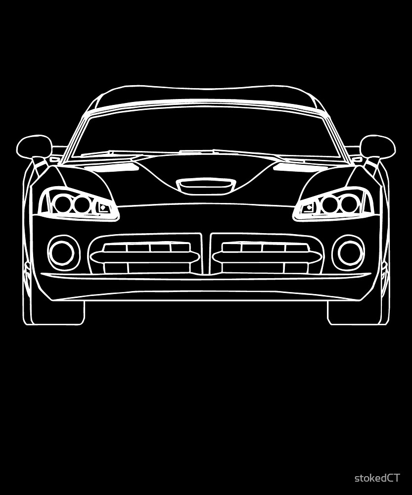 "Viper Outline Modern American Muscle Car" by stokedCT | Redbubble