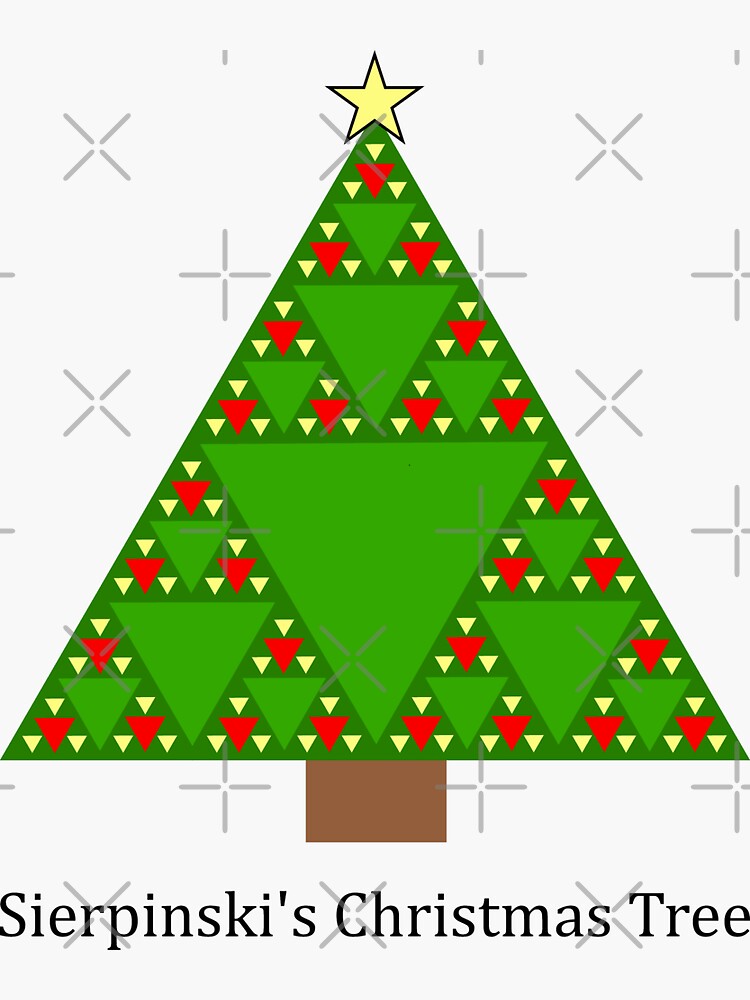 "Sierpinski's Christmas Tree - Triangle Math" Sticker for Sale by ...