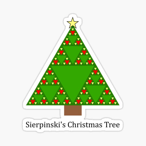 "Sierpinski's Christmas Tree - Triangle Math" Sticker for Sale by ...
