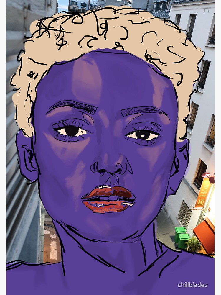 "Purple Girl" Sticker for Sale by chillbladez | Redbubble