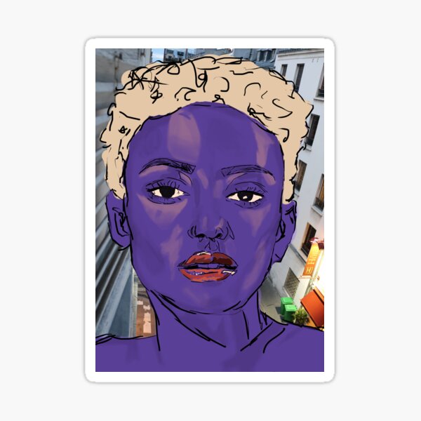 "Purple Girl" Sticker for Sale by chillbladez | Redbubble