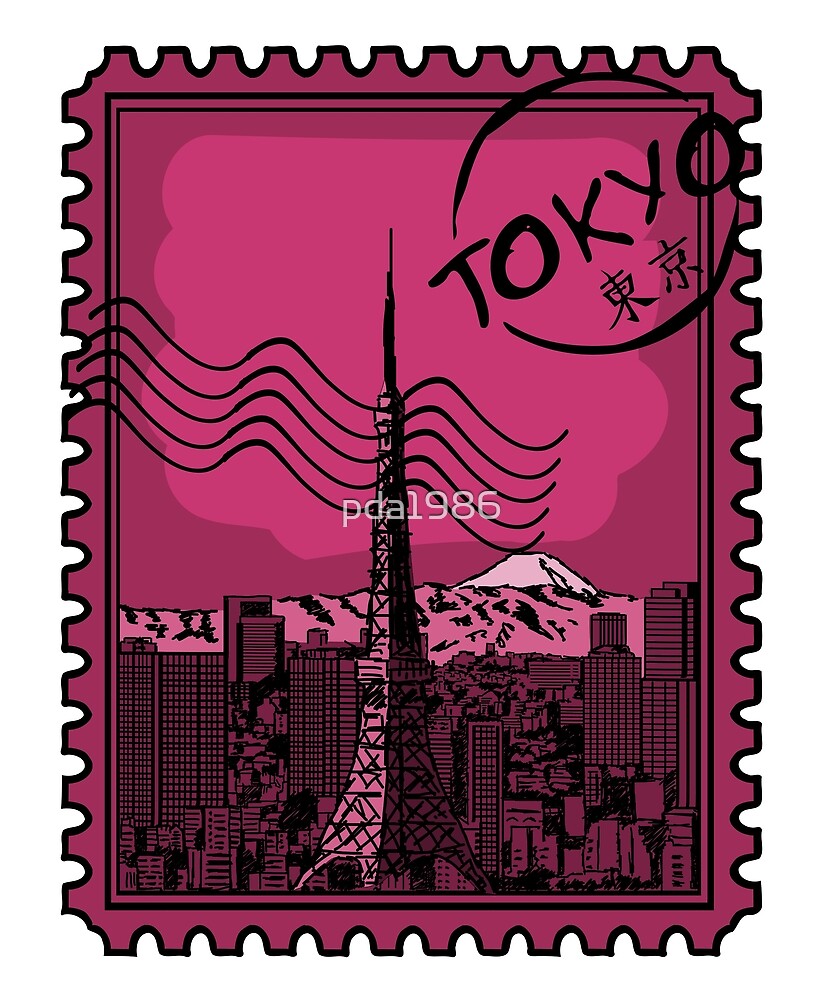 "Tokyo Stamp" by pda1986 | Redbubble