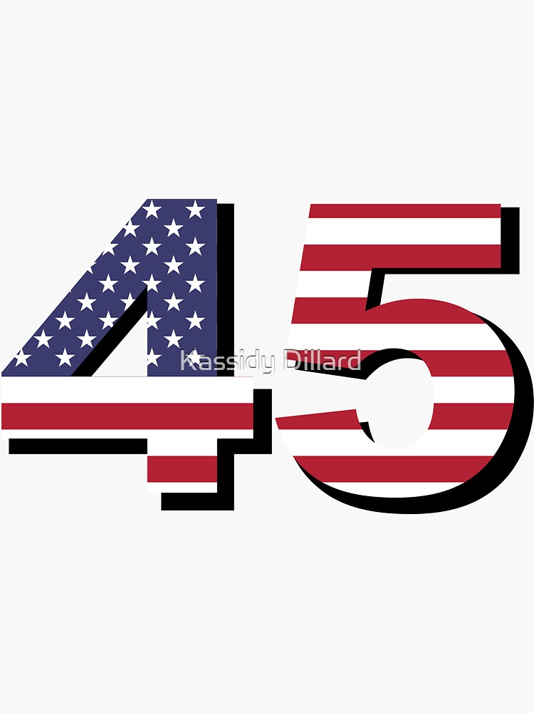 "45" Sticker for Sale by kasdillard | Redbubble