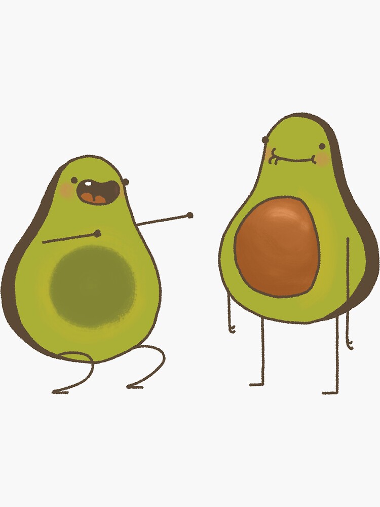 "Classic Dancing Avocados" Sticker for Sale by LisaVertudaches | Redbubble
