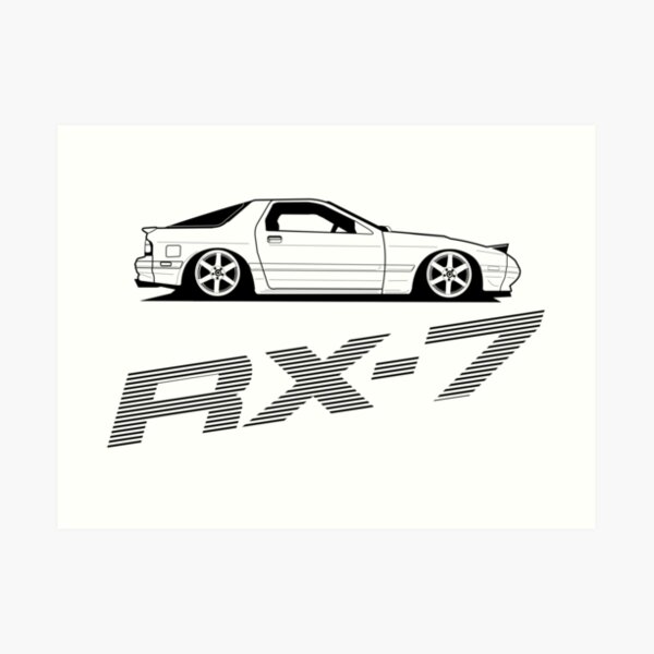 "FC RX7 MAZDA 80s RETRO MAZDA" Art Print for Sale by dragphotos | Redbubble