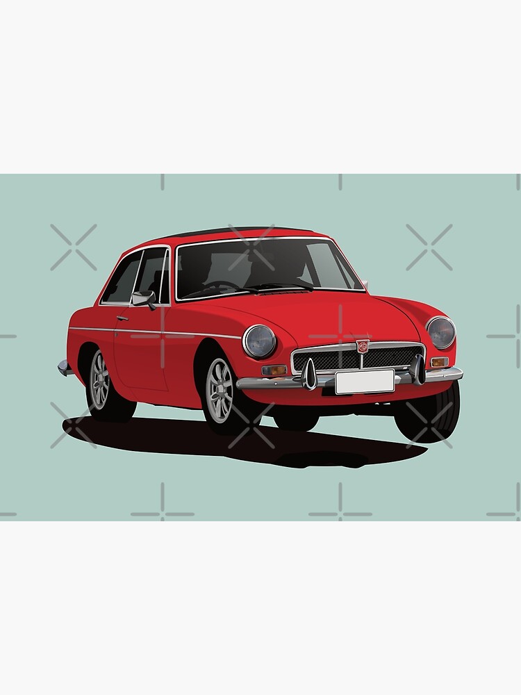 "MG MGB GT - illustration - red" Poster by knappidesign | Redbubble