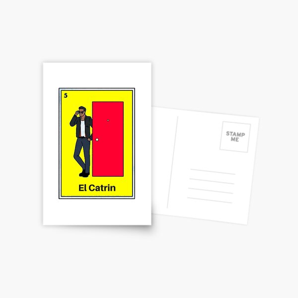 "El Catrin Mexican Loteria Bingo Card" Postcard for Sale by ...