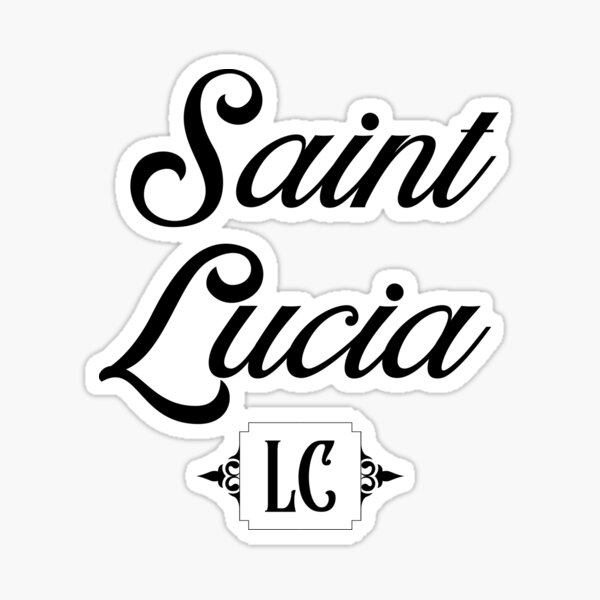 "Saint Lucia Country Code, LC, Sainte-Lucie" Sticker for Sale by ...