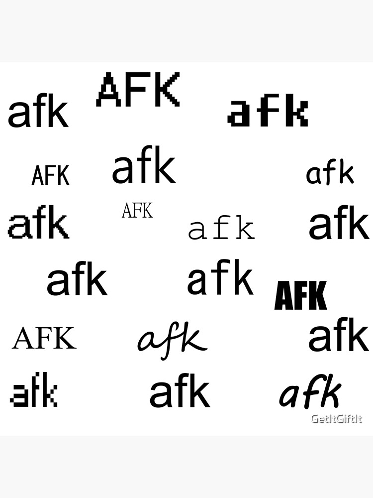 "AFK Away From Keyboard design" Poster for Sale by GetItGiftIt | Redbubble