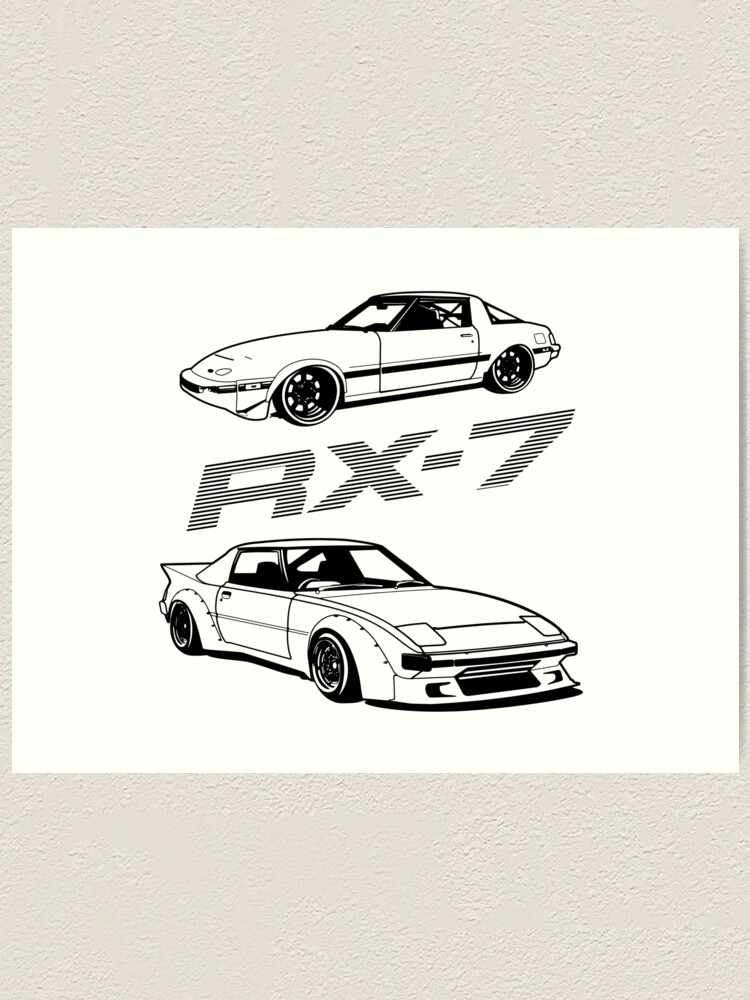 "Series 1 Rx7 Mazda Rotary Wankel 13b" Art Print by dragphotos | Redbubble
