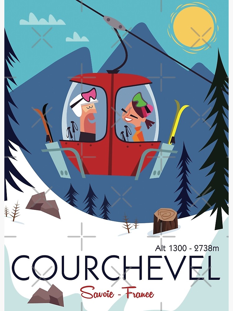 "Courchevel Ski poster" Art Print for Sale by GAGodel | Redbubble