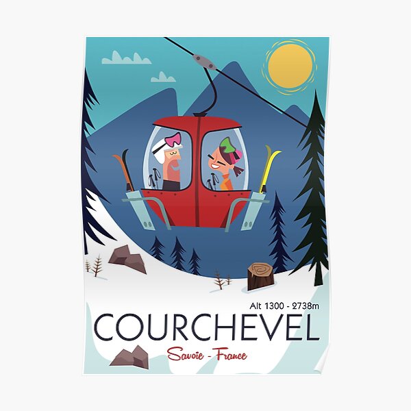 Poster « Affiche Ski Courchevel », par GAGodel | Redbubble