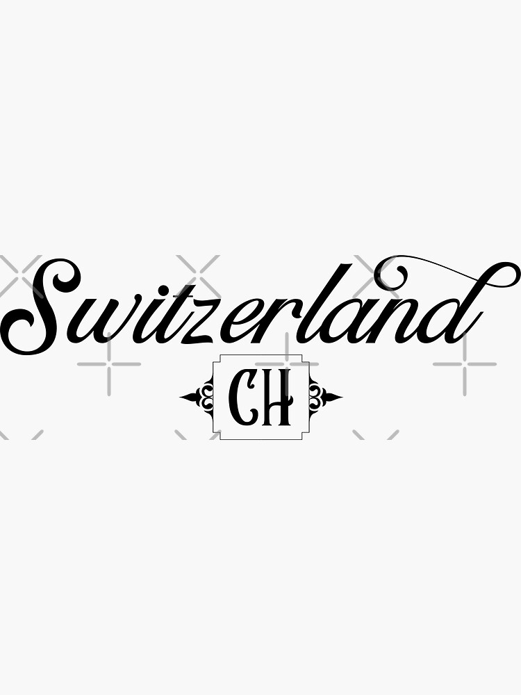  Switzerland Country Code CH Sticker By Celticana Redbubble