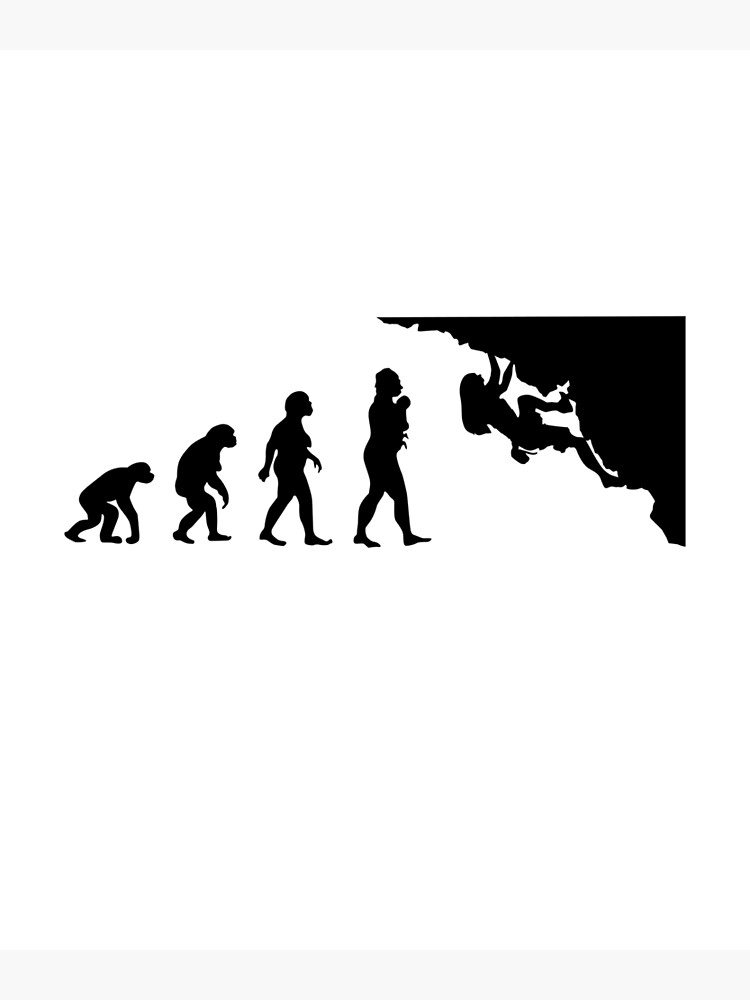 "Rock Climbing Evolution" Art Print by SillyShirtsLOL | Redbubble