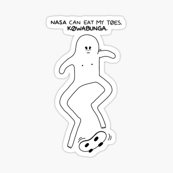 "Kowabunga 1" Sticker for Sale by KazerOnRB | Redbubble