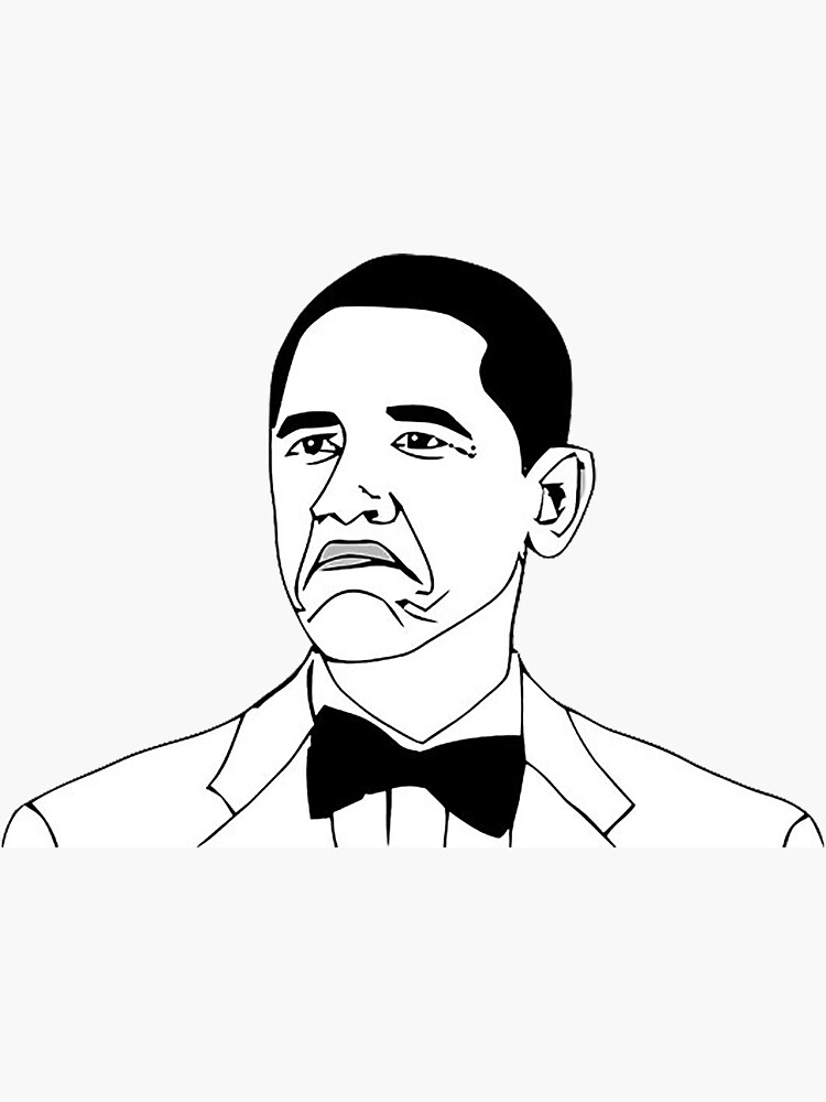"Obama Not Bad Face" Sticker by FlashmanBiscuit | Redbubble