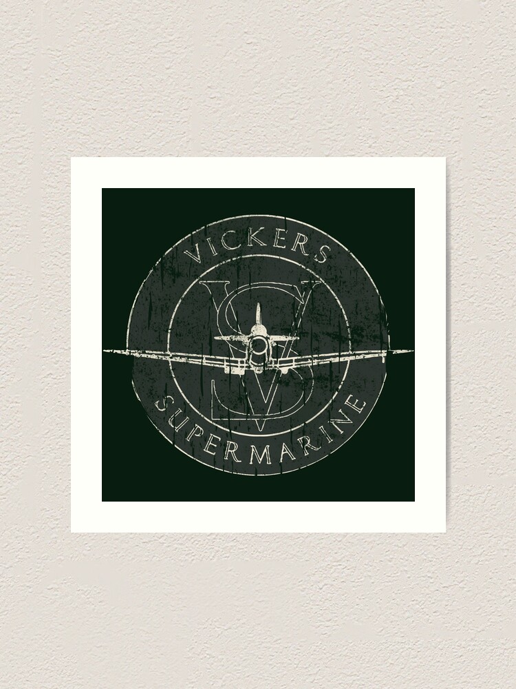 "Supermarine Spitfire WW2 Aircraft Logo Green" Art Print by quark ...