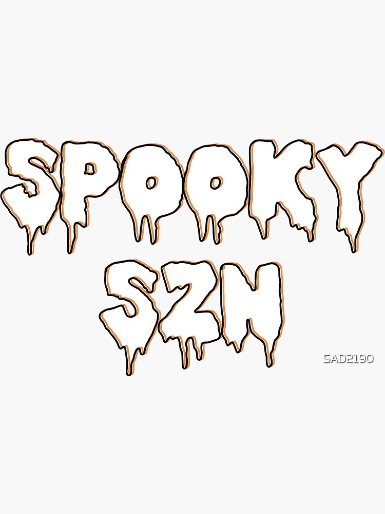 "Spooky SZN" Sticker for Sale by SAD2190 | Redbubble