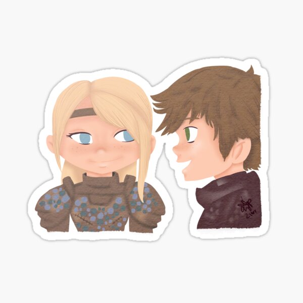 "Hiccup x Astrid - The hidden world fanart" Sticker for Sale by liajung ...