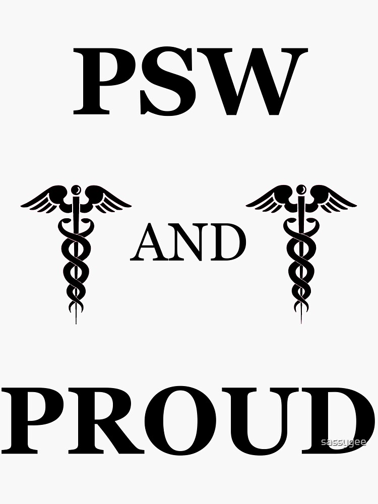 "PSW AND PROUD" Sticker by sassygee | Redbubble