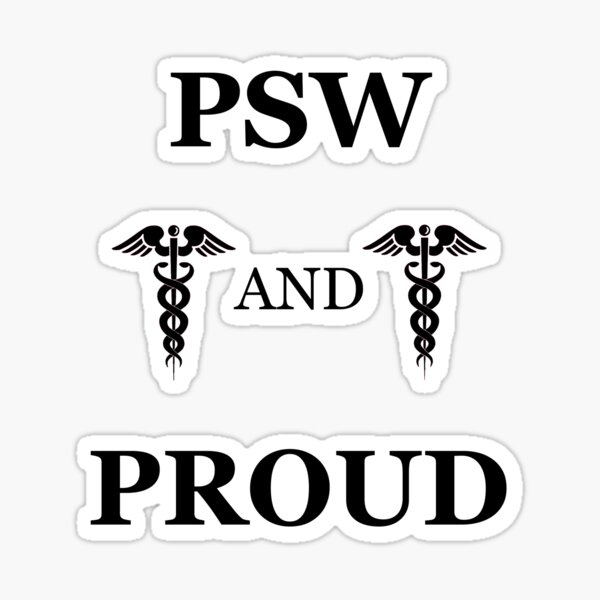 "PSW AND PROUD" Sticker by sassygee | Redbubble