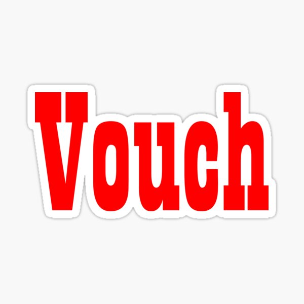 "Vouch Red" Sticker by torontoraps5 | Redbubble