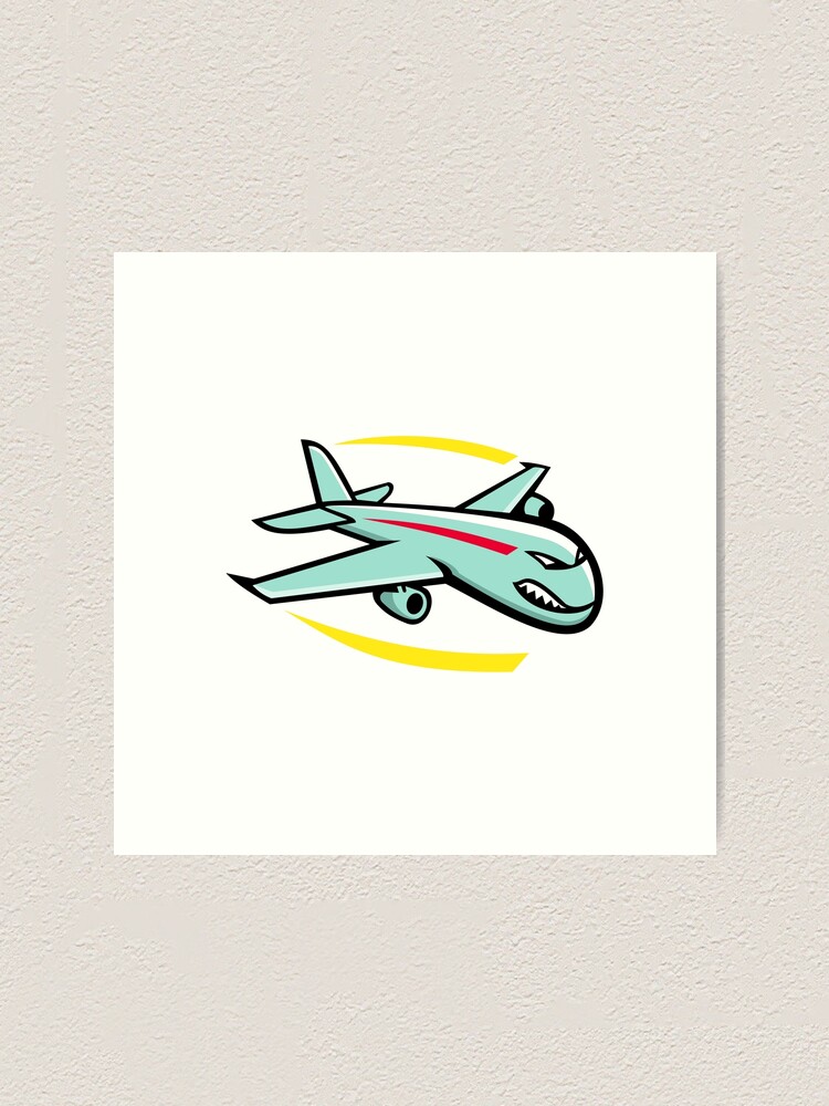 "Angry Jumbo Jet Plane Mascot" Art Print for Sale by patrimonio | Redbubble
