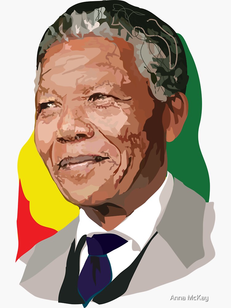 "Nelson Mandela" Sticker for Sale by annamckay | Redbubble