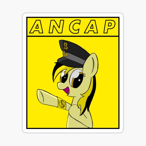 "Ancap pony " Sticker for Sale by epenex | Redbubble