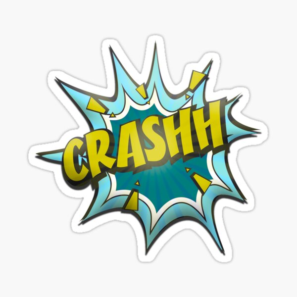 "Comic Crash" Sticker by AsKartongs | Redbubble