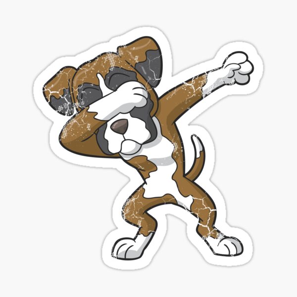 "Dabbing Boxer Dog" Sticker for Sale by frittata | Redbubble