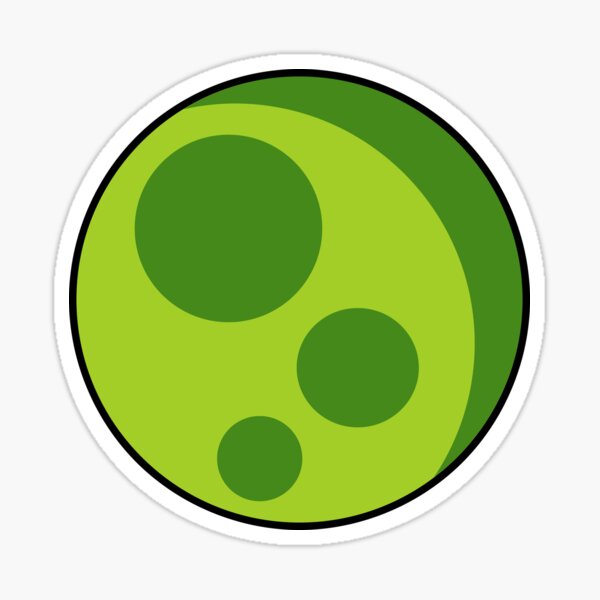 "Run Astro Run - Green Moon" Sticker by BirdAtWork | Redbubble